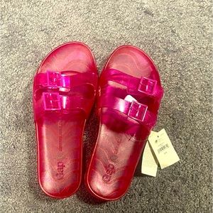 GAP | Shoes | Nwt Neon Pink Gap Slides Jelly Sandals Girl Size 34 ...